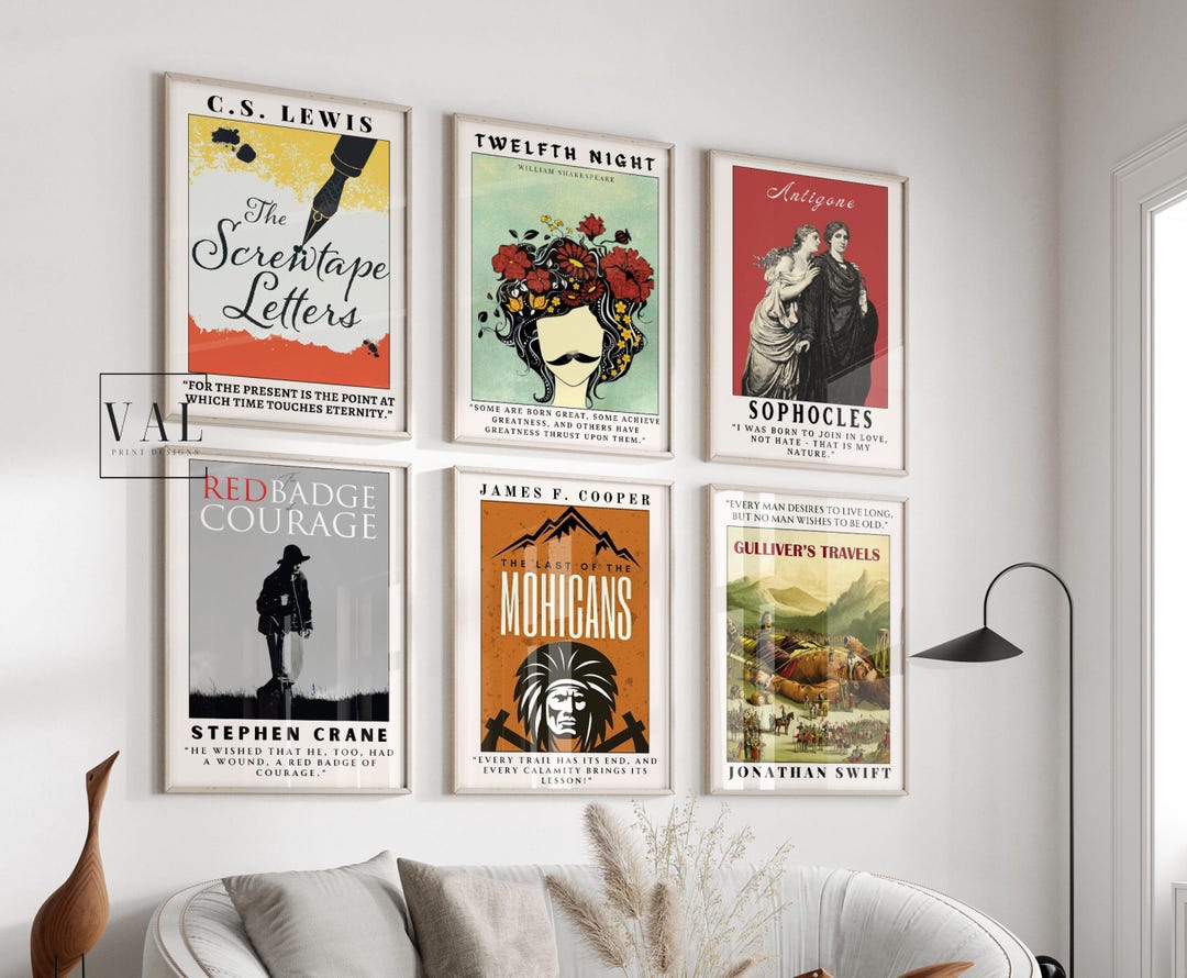 Classic Book Cover Poster Prints: Classroom Decor (digital Download) - Etsy