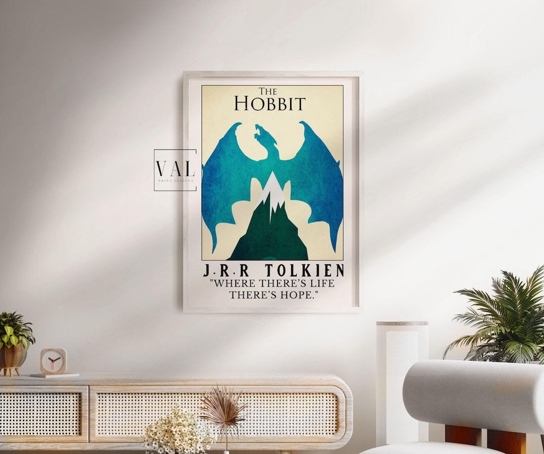 Vintage the Hobbit Book Poster Wall Art Reading Poster for Book Shelf ...