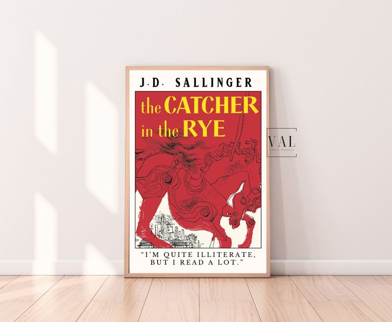 Book Poster Literature Poster Book Cover Wall Art Set 6 Prints Home ...