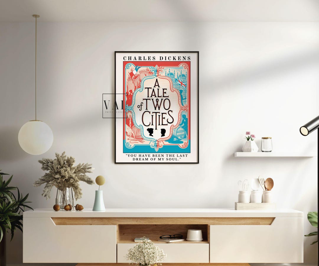 The Tale of Two Cities Book Poster, Librarian, Book Club or English ...