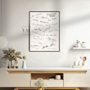 Famous Authors Autographs | Classroom Wall Decor | Home Decor Ideas ...