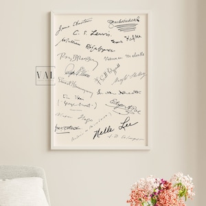Famous Authors Autographs | Classroom Wall Decor | Home Decor Ideas ...