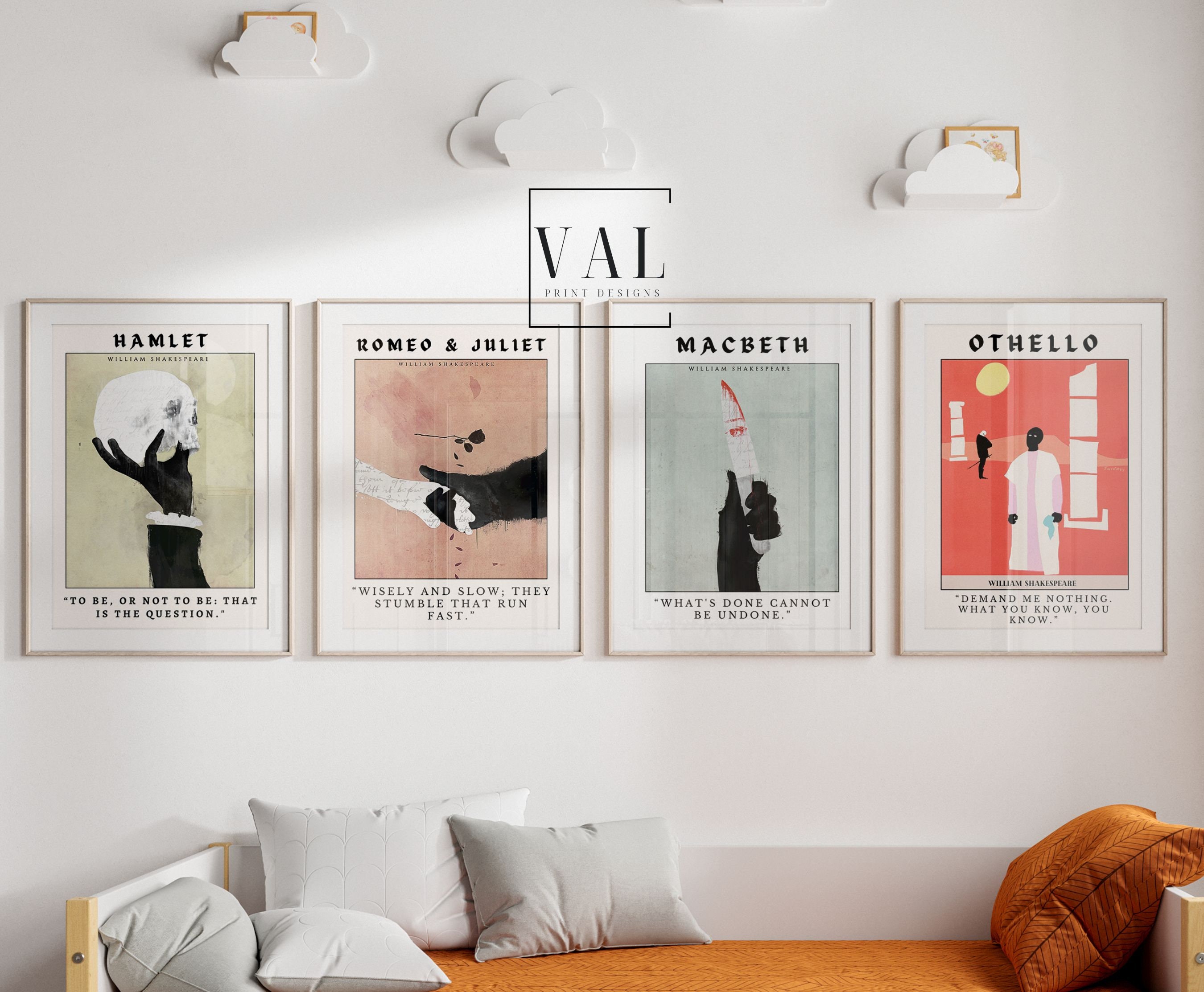 Book Cover Wall Art Set 3 Prints Classroom Wall Decor - Etsy