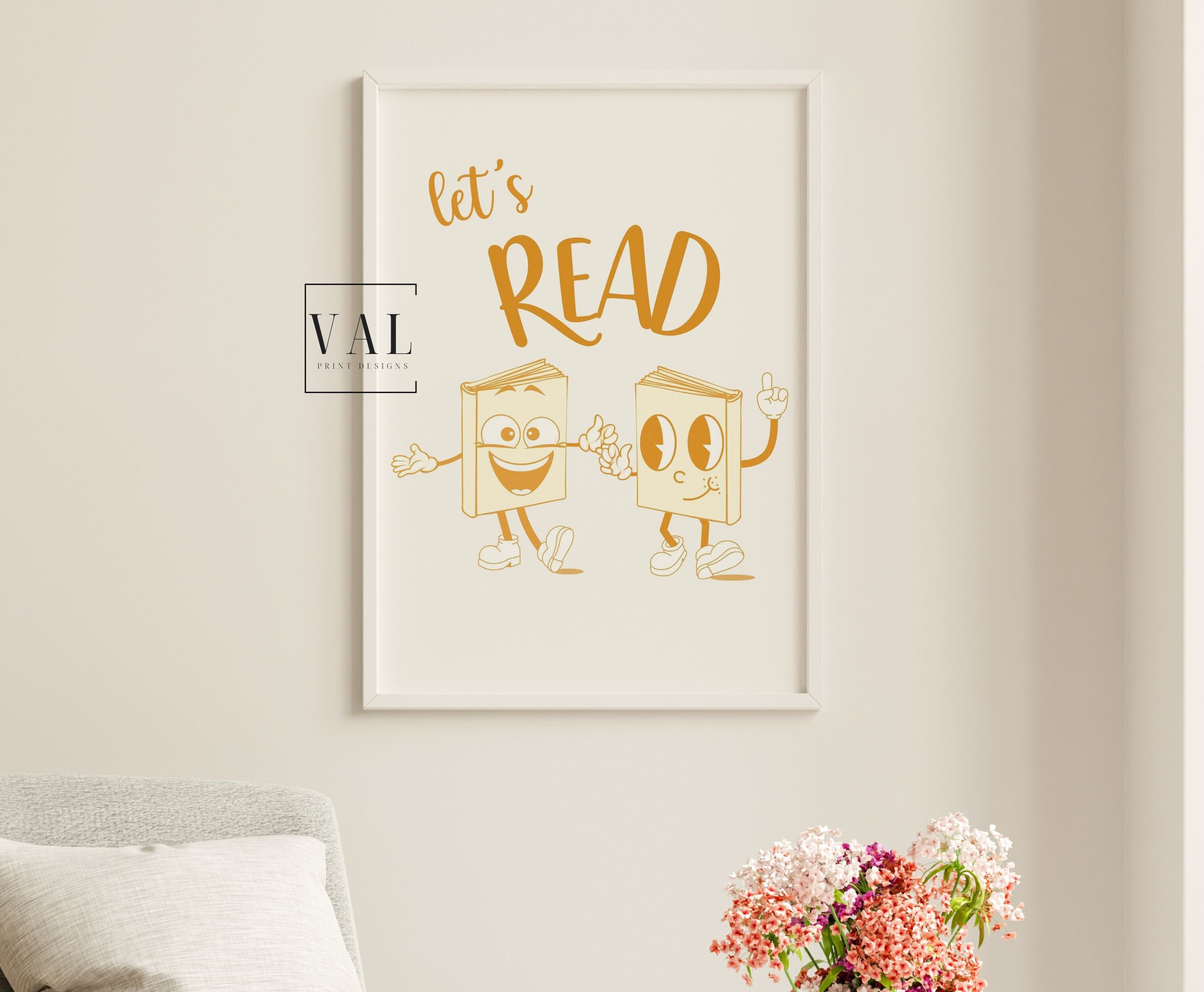Lets Read Classroom Poster Book Poster Homeschool Print - Etsy