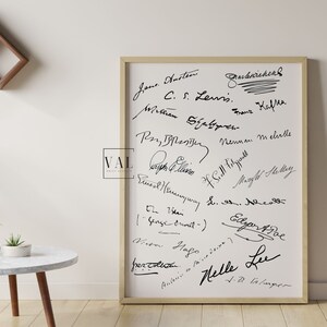 Famous Authors Autographs | Classroom Wall Decor | Home Decor Ideas ...