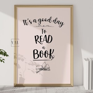 It's a Good Day Wall Art | Library Decor Poster | Bookish Decor ...