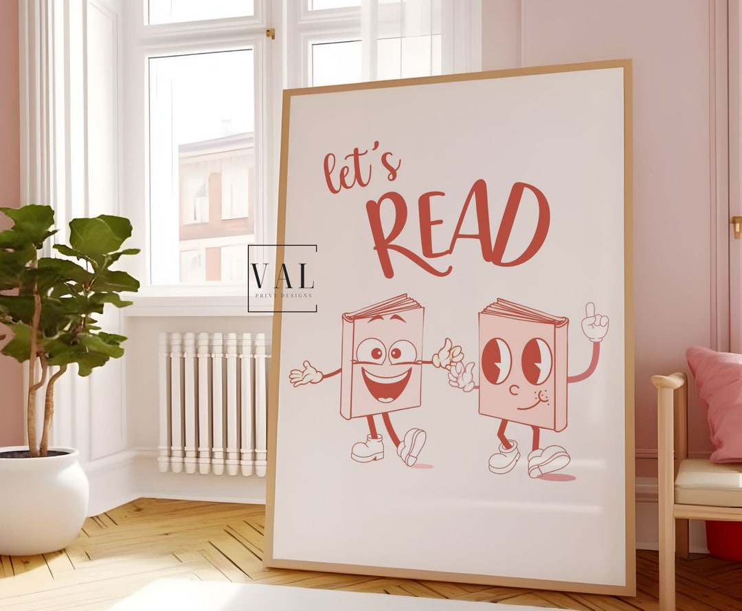 Lets Read Classroom Poster | Book Poster | Homeschool Print| Montessori ...