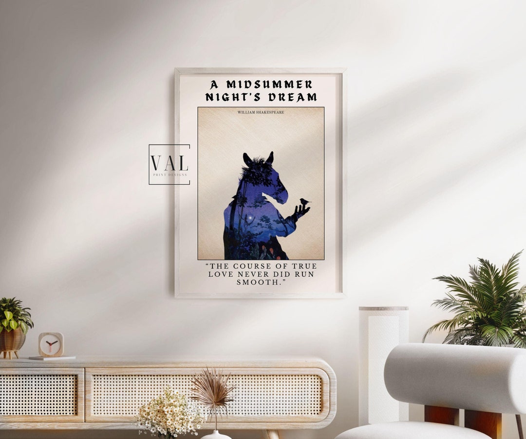 Midsummer Night's Dream Poster: Shakespeare Book Art (digital Download ...