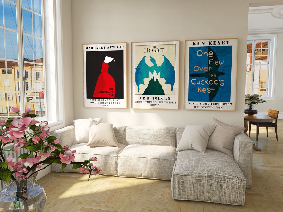 Book Cover Wall Art Set of 3 Wall Poster Prints | Classroom Book Poster ...