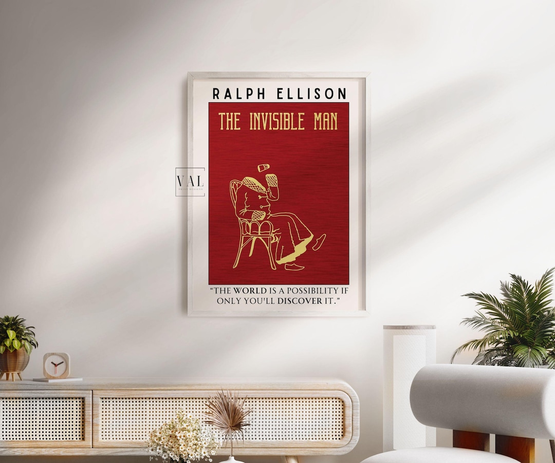 The Invisible Man Book Poster Wall Art , Book Lover Gift, Book Wall Art ...
