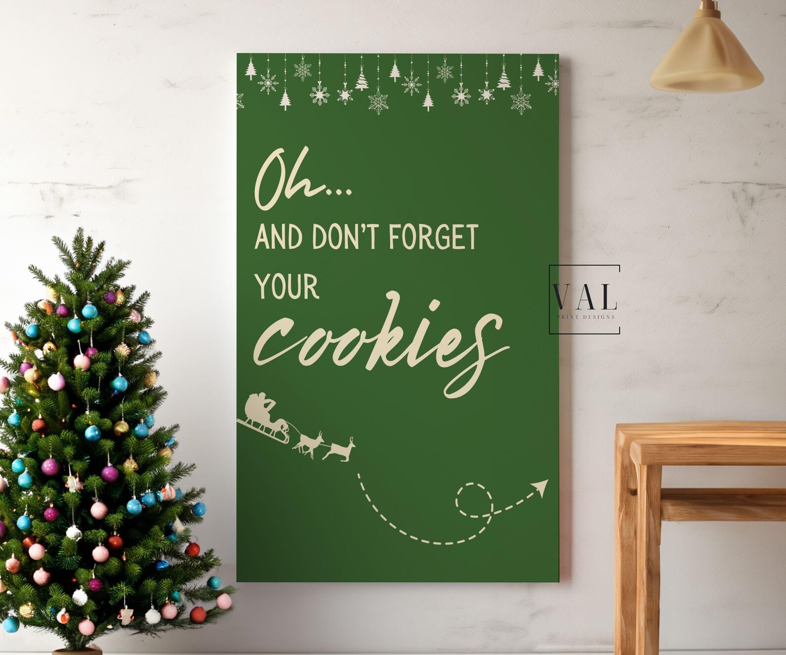 Funny Christmas Digital Poster Set | Santa & Reindeer Printable Wall ...