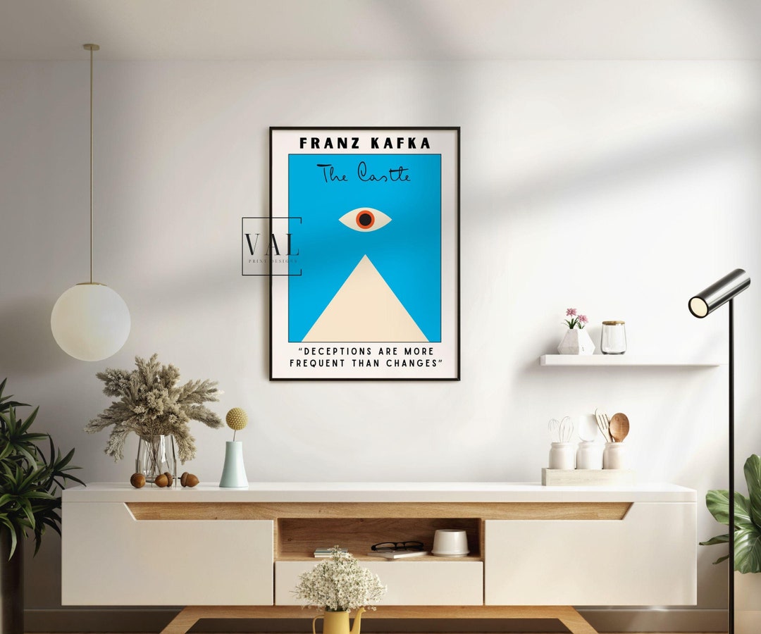 The Castle Book Poster Wall Art , Franz Kafka Book Lover Gift ...