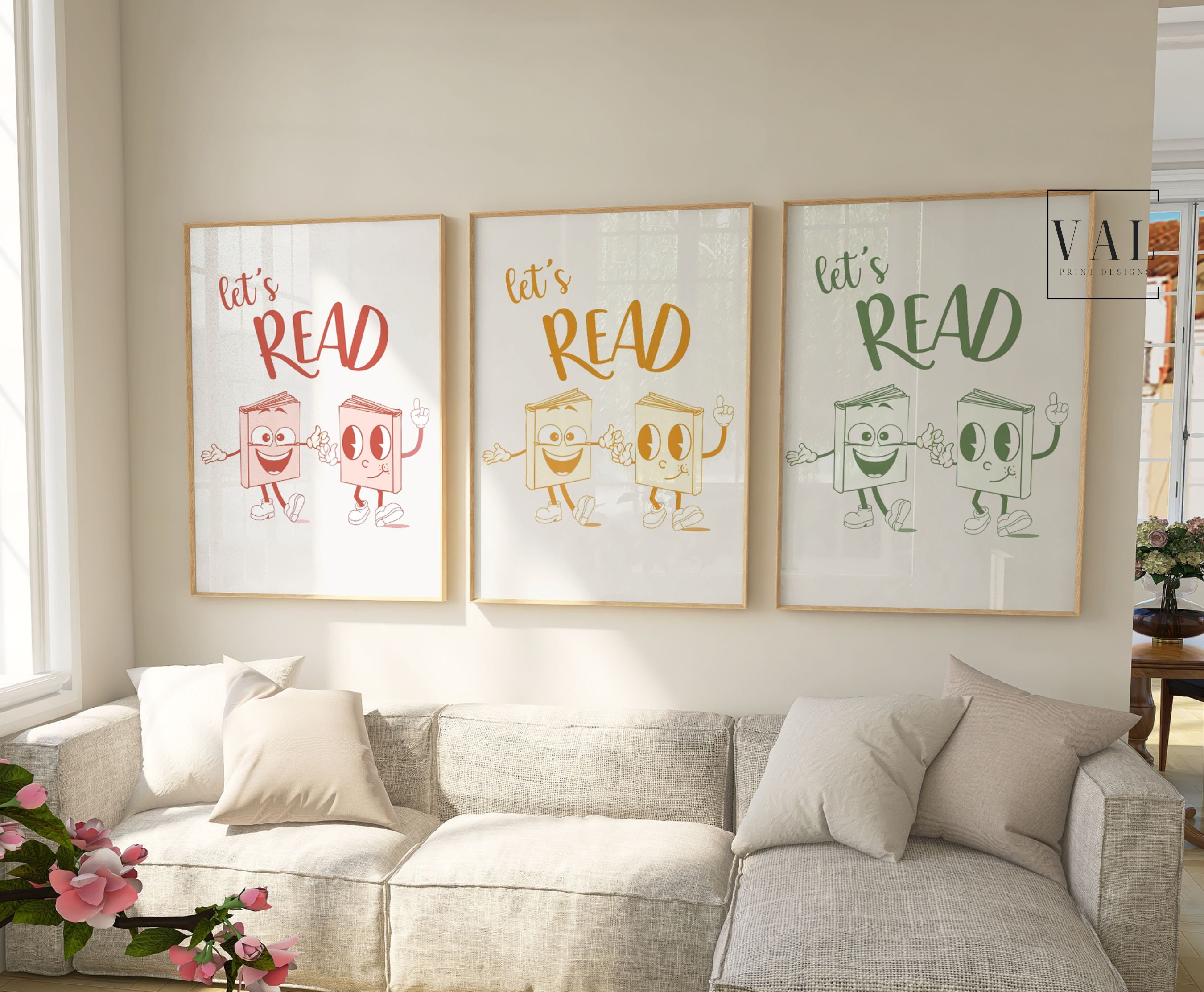 Lets Read Classroom Poster Book Poster Homeschool Print - Etsy