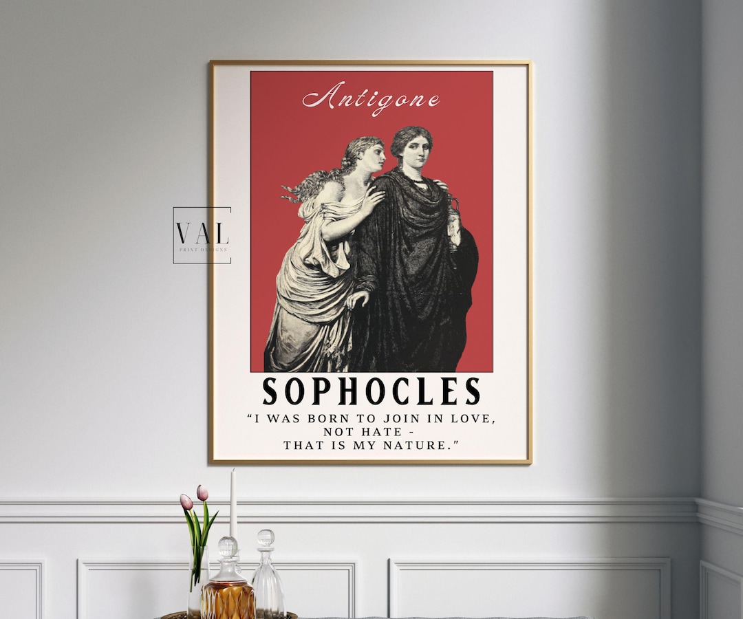 Antigone Book Poster Living Room Decor Bookish Art for Reading Nook ...