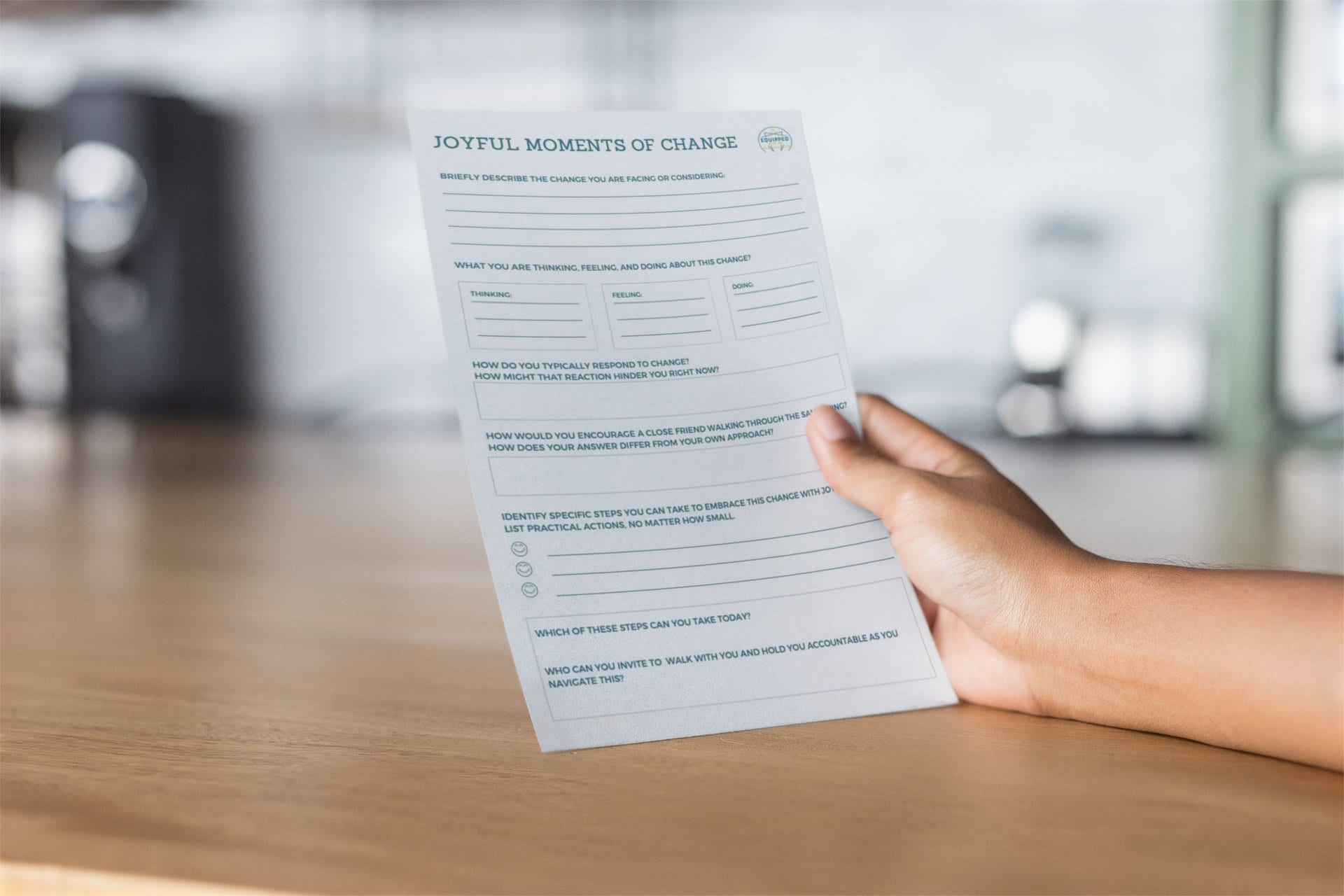 Joyful Moments of Change Worksheet - Process an Upcoming Change and ...