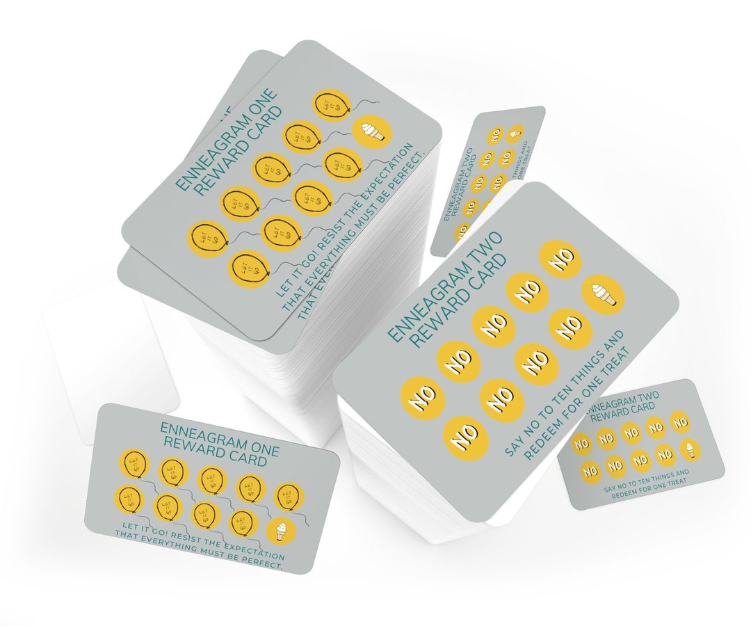 Enneagram Adult Reward Cards - Digital File - A Punch Card for Each ...