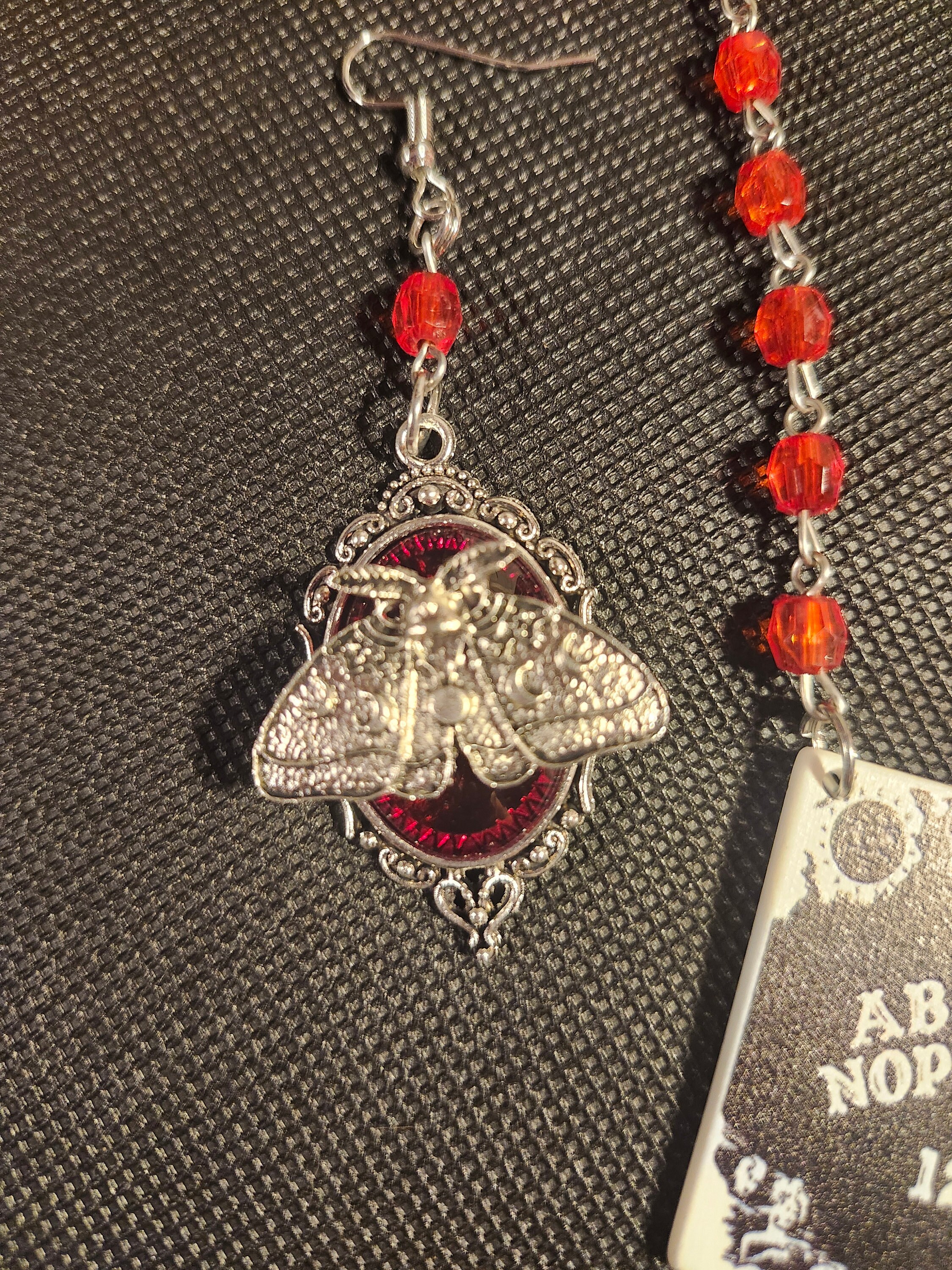 Ouija Board Upcycled Red Vintage Pope Rosary W/ Bone Throwing Kit ...