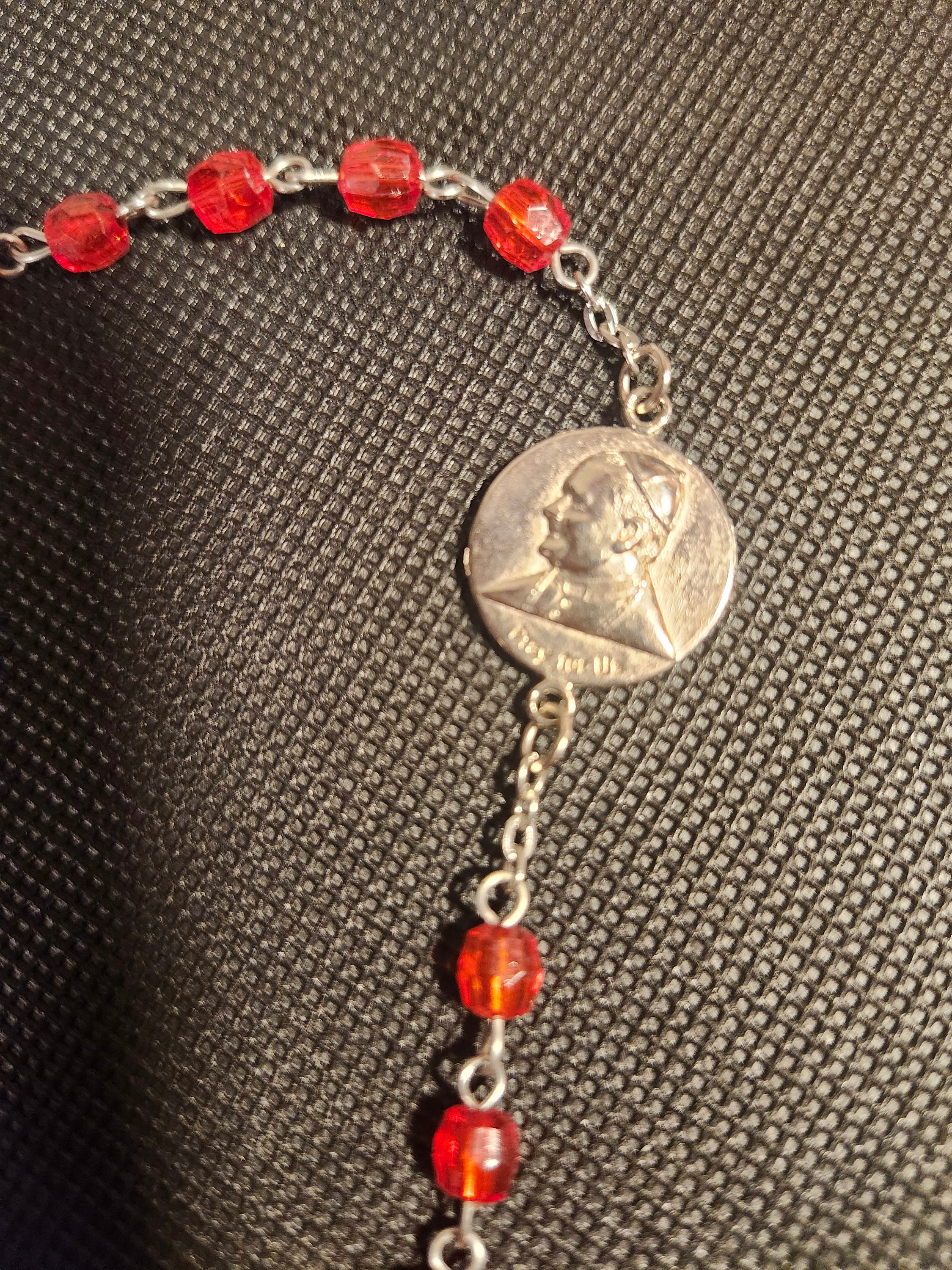 Ouija Board Upcycled Red Vintage Pope Rosary W/ Bone Throwing Kit ...