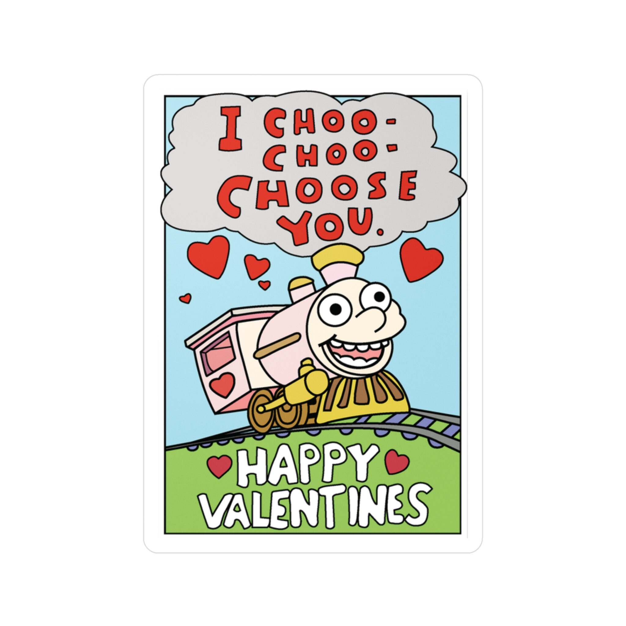Choo Choo Love the Simpsons Valentine's Day Ralph Wiggum Vinyl Sticker ...