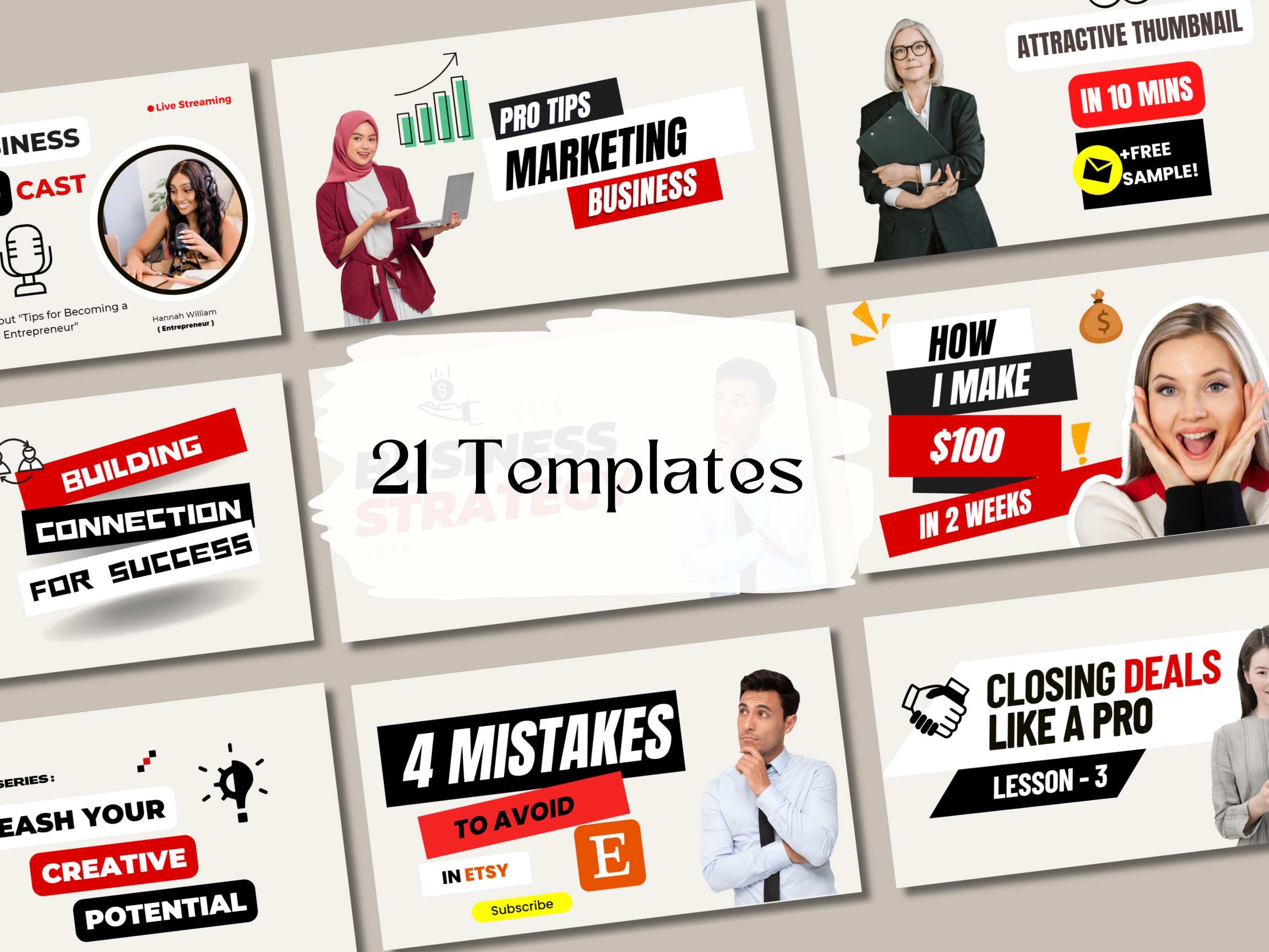 Done for You Life Coach Business Youtube Thumbnail Templates | Youtube ...