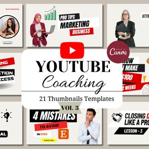 Done for You Life Coach Business Youtube Thumbnail Templates | Youtube ...