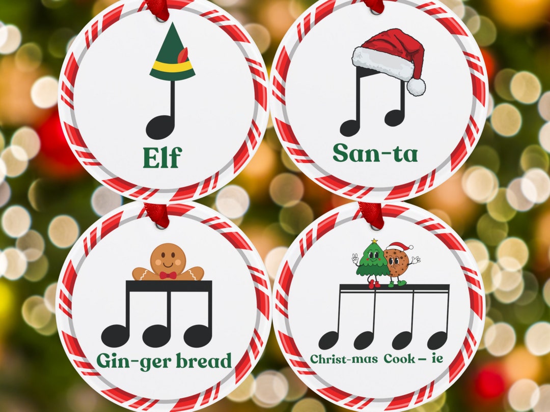 Music Note Christmas Ornament, Music Christmas Ornament, Musician ...