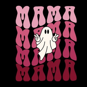 Retro Spooky Mama Ghost Digital Download PNG Tshirt - Etsy