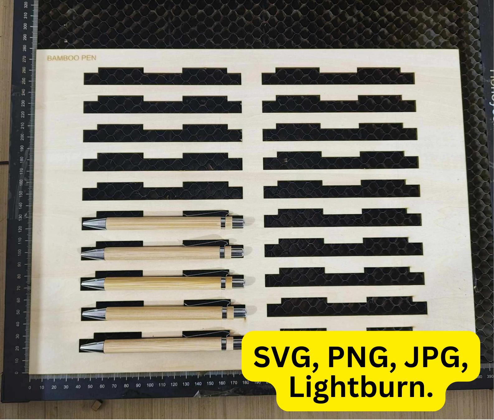 20 Slots Ballpen Jig Laser Cut File (lightburn, PNG,SVG,PDF) - Etsy