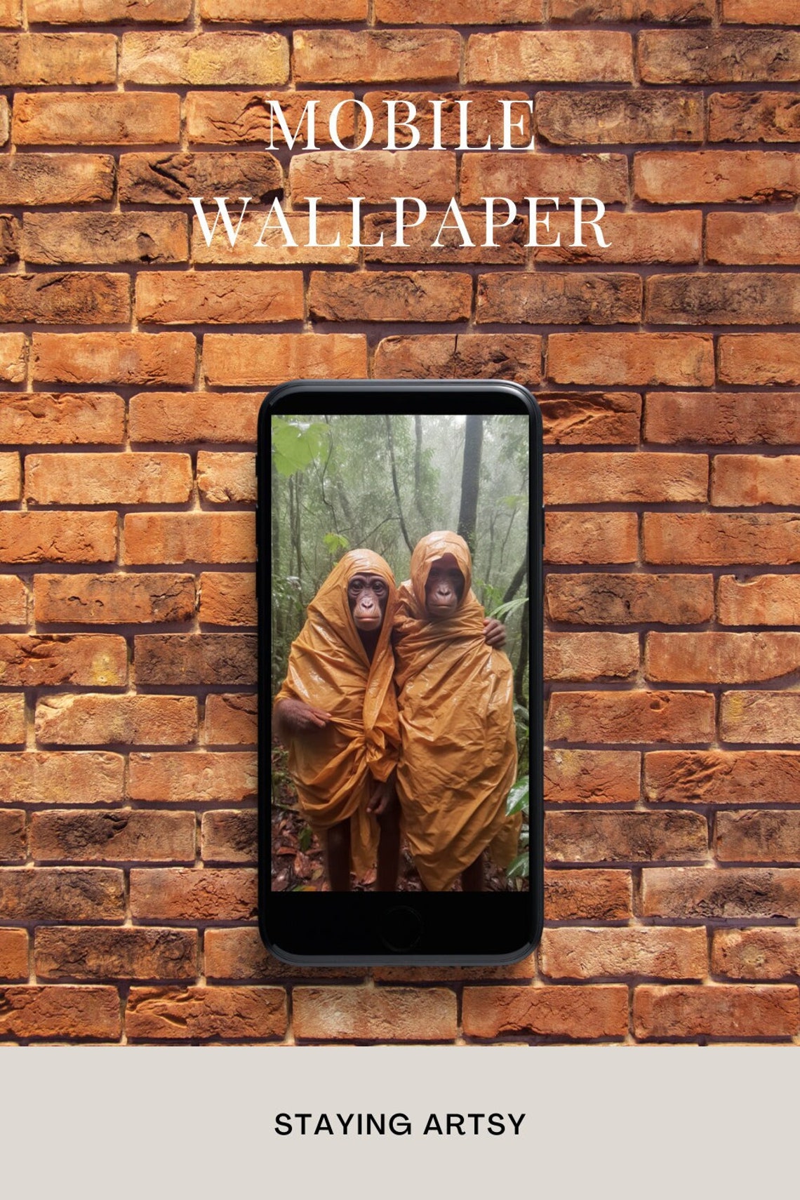 Monkey Mobile Wallpaper, Rainforest Wallpaper, Monkeys in Jungle ...