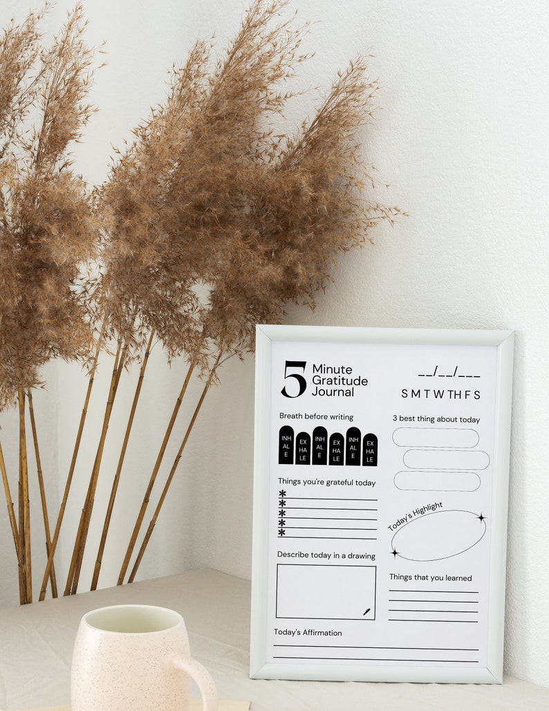 5 Minute Daily Gratitude - Etsy