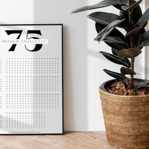 75 Medium Challenge - Printable PDF - Etsy