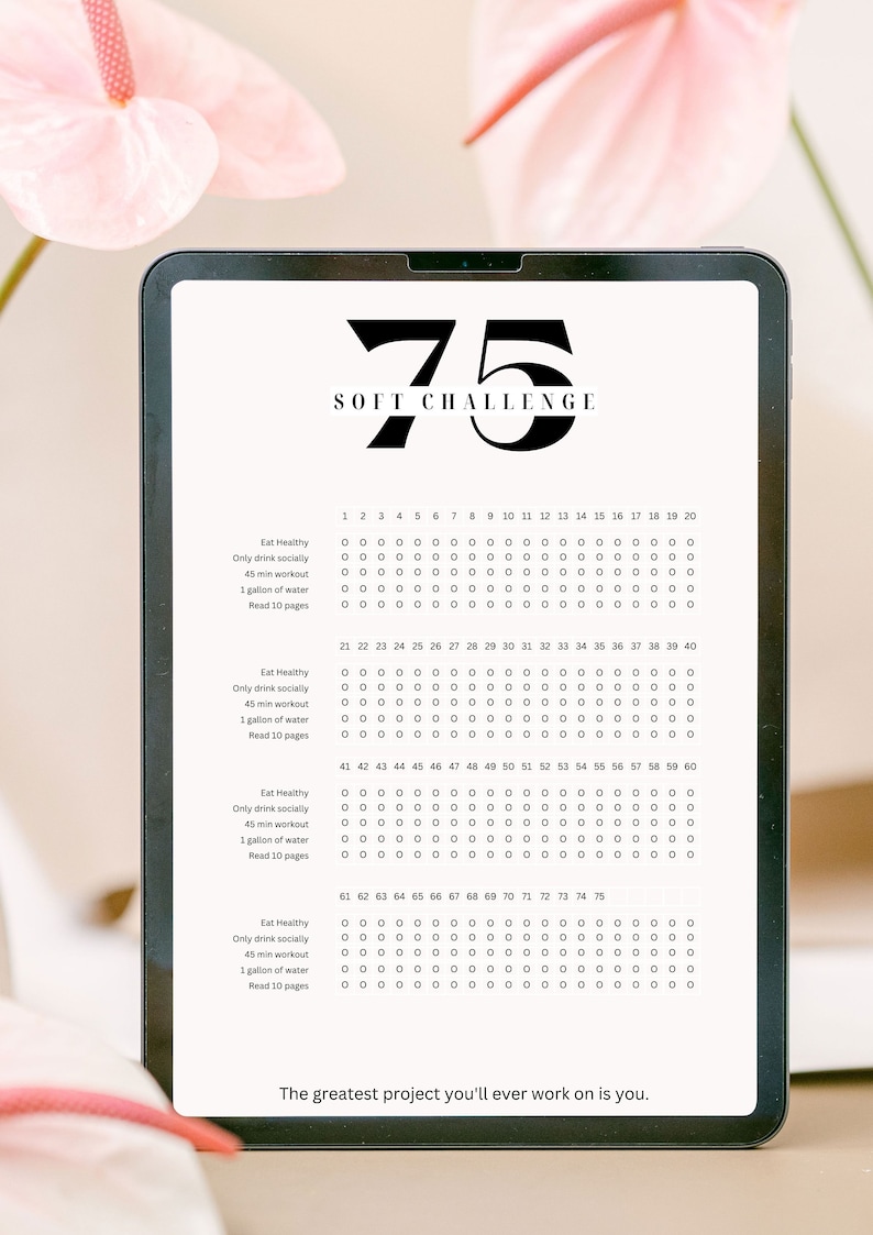 75 Soft Challenge | Elegant, Minimalist, Affordable, Portrait ...