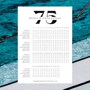 75 Medium Challenge - Printable PDF - Etsy