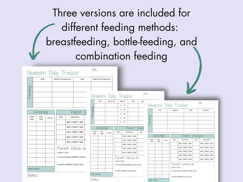 Newborn Tracker PDF Download, Infant Tracker, Infant Daily Log, Newborn ...