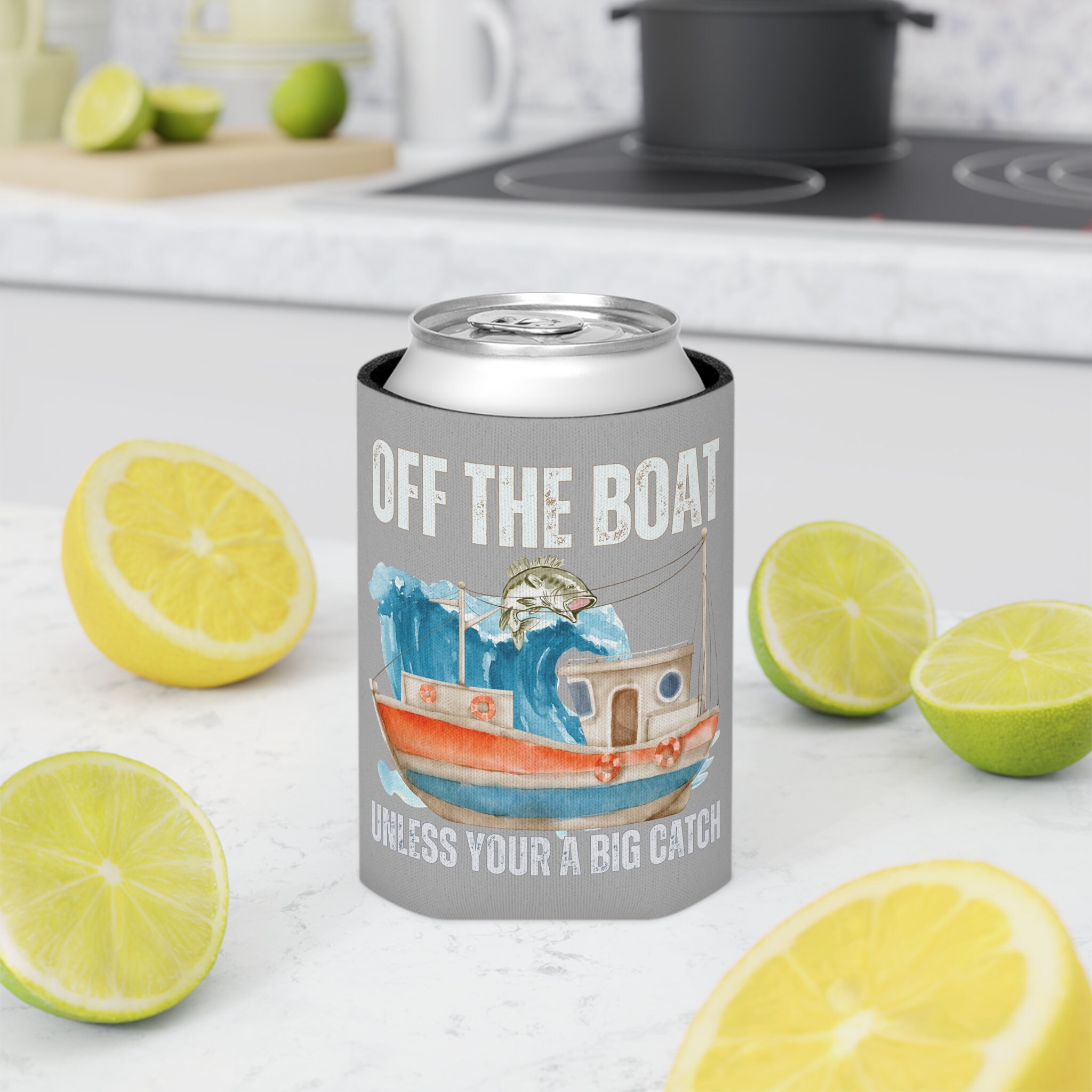 Funny Fishing Beer Can Cooler, Fishing Beer Can Koozie, Fisherman Party ...