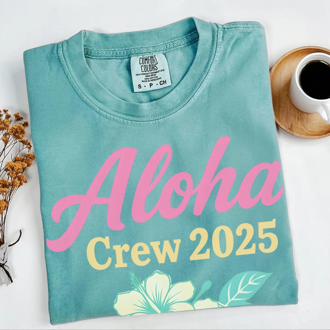 Aloha Crew Group Shirts, Hawaii Family Vacation 2025 Shirt, Family ...