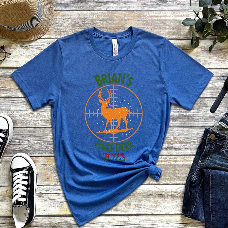 Personalized First Deer Hunting Shirt, Custom 2023 Hunting Shirt, Deer ...