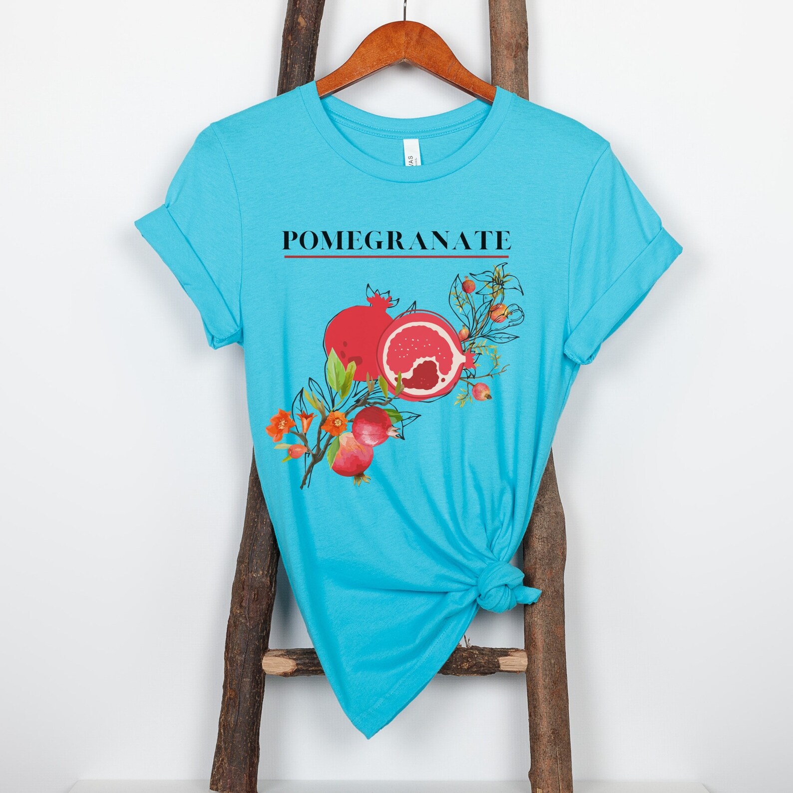Pomegranate Fruit Shirt, Graphic Tee, Aesthetic Clothing, Pomegranate ...
