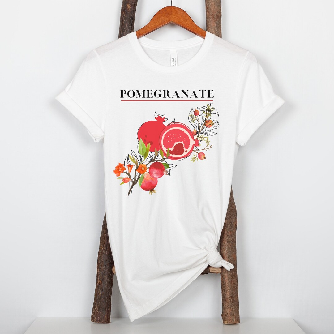 Pomegranate Fruit Shirt, Graphic Tee, Aesthetic Clothing, Pomegranate ...