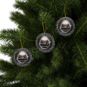 Solar Eclipse Ornament, Personalized Keepsake, Lunar Eclipse Gift for ...