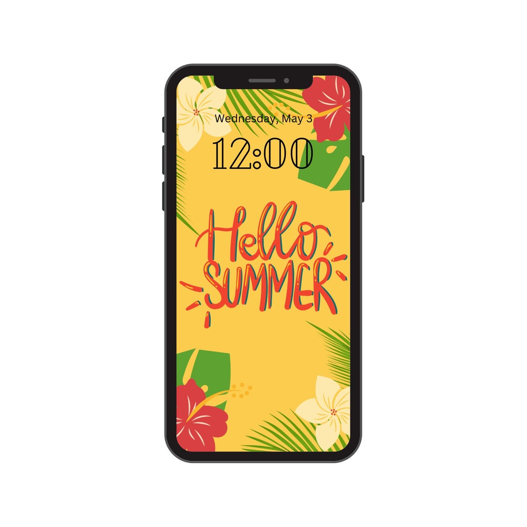 Hello Summer iPhone Wallpaper-summer Aesthetic, Tropical Wallpaper ...