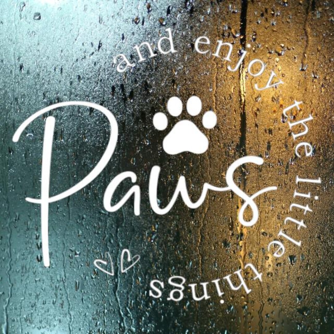 Paw Decal / Fur Mom Decal / Car Decal / Dog Lover / Cat Lover / Purr ...