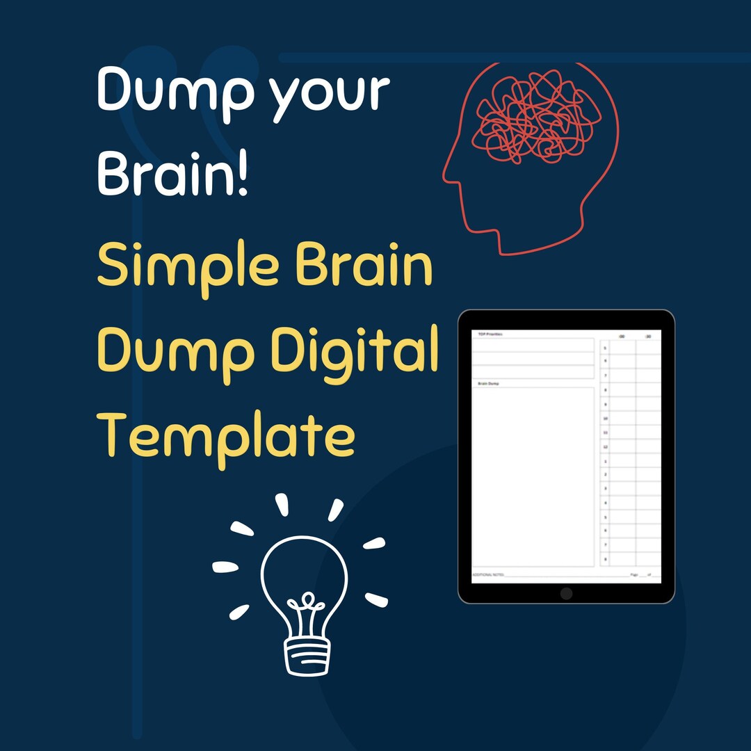 Printable Brain Dump Template, to Do List, Editable, ADHD Daily Planner ...