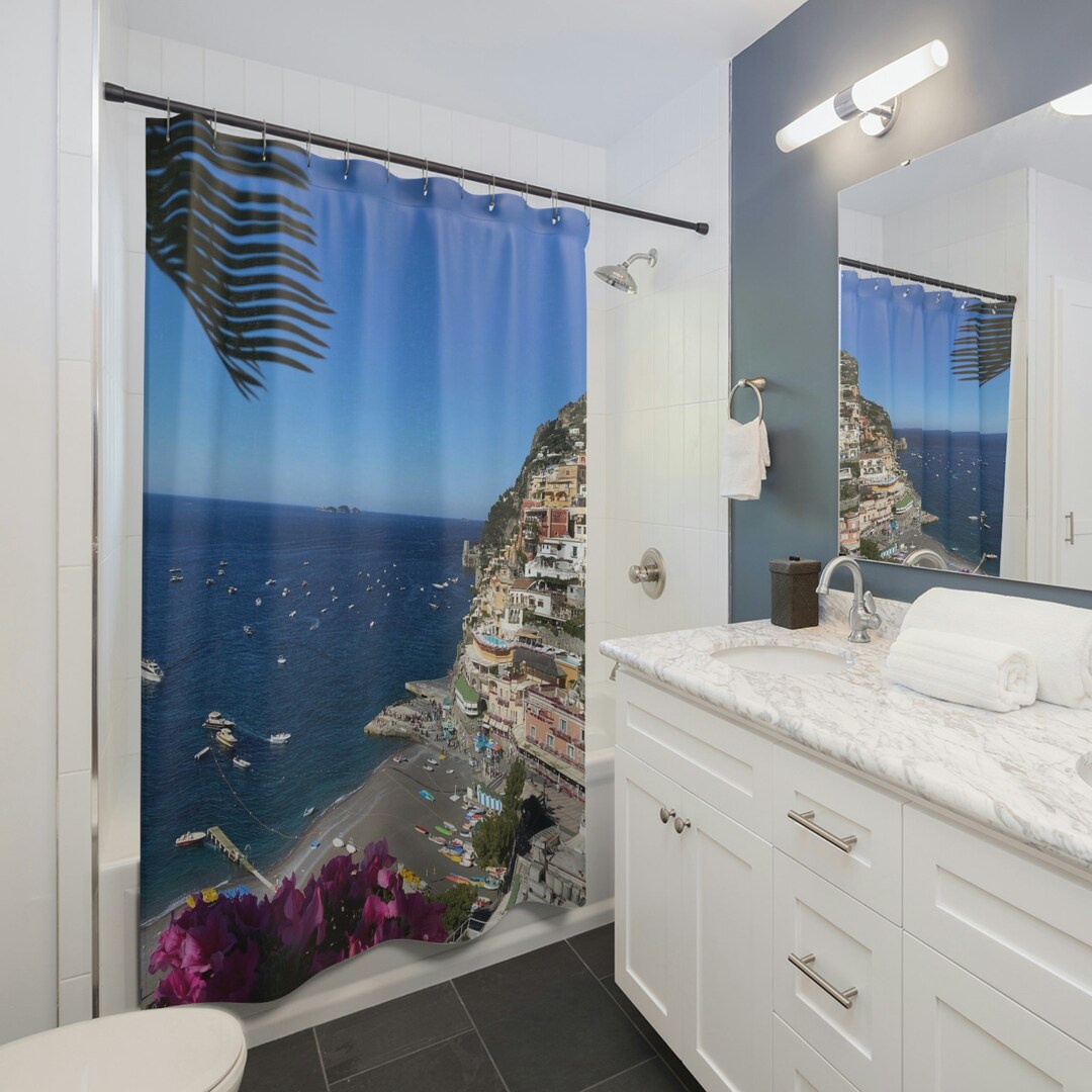 Italy Shower Curtain - Positano, Amalfi Coast - Etsy