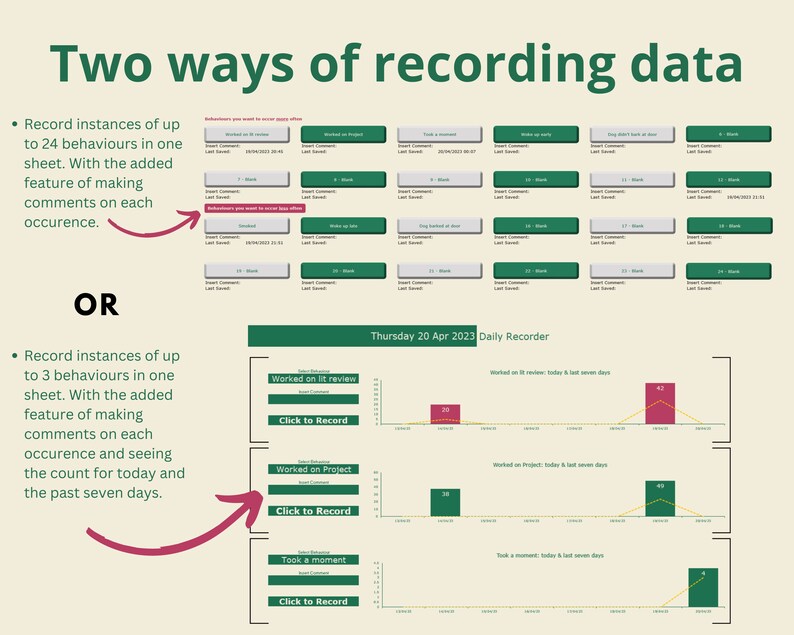 Automated Behaviour Tracker With Vba And Macro To Track And Automatically Analyse Behavior