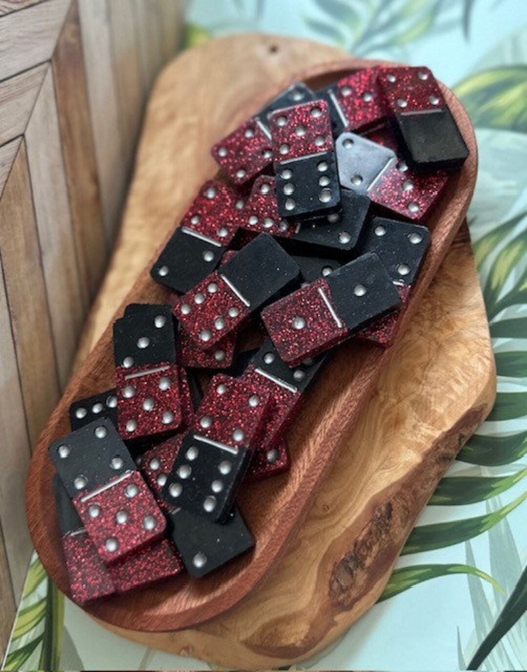 Mini Red & Black Resin Dominos - Full Set RTS - Etsy
