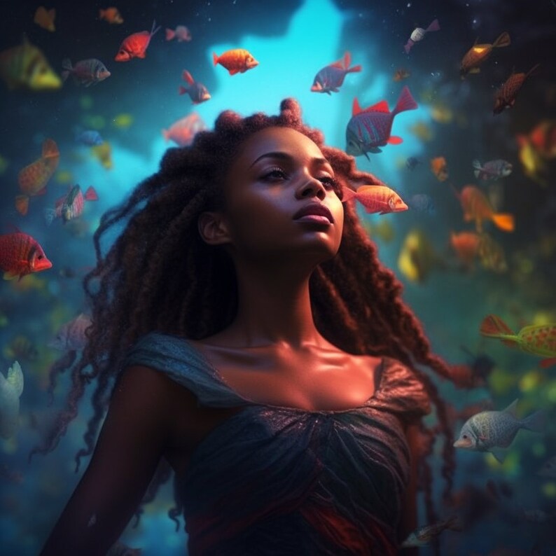 Beautiful Black Mermaid - Etsy