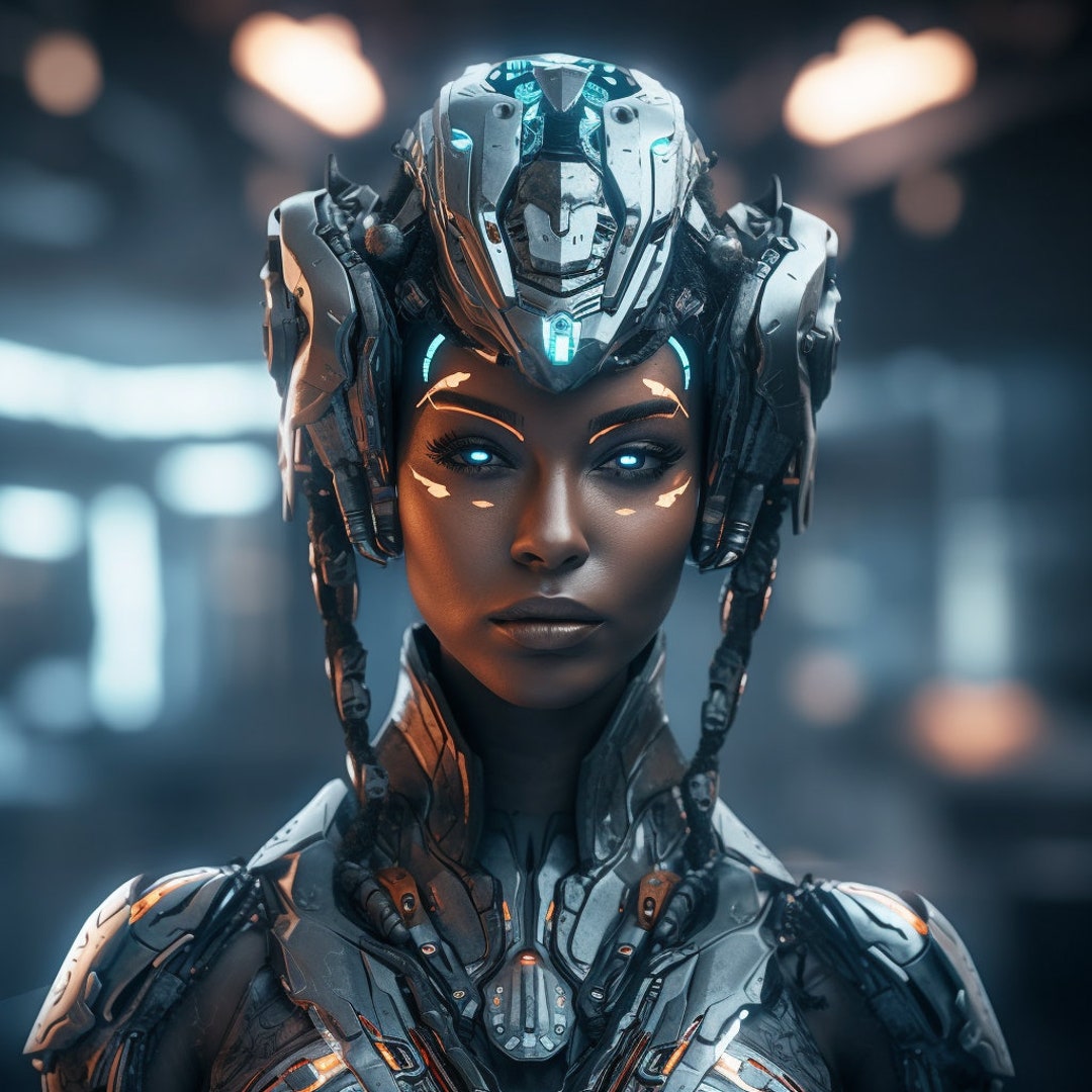 Futuristic Black Female Warrior - Etsy