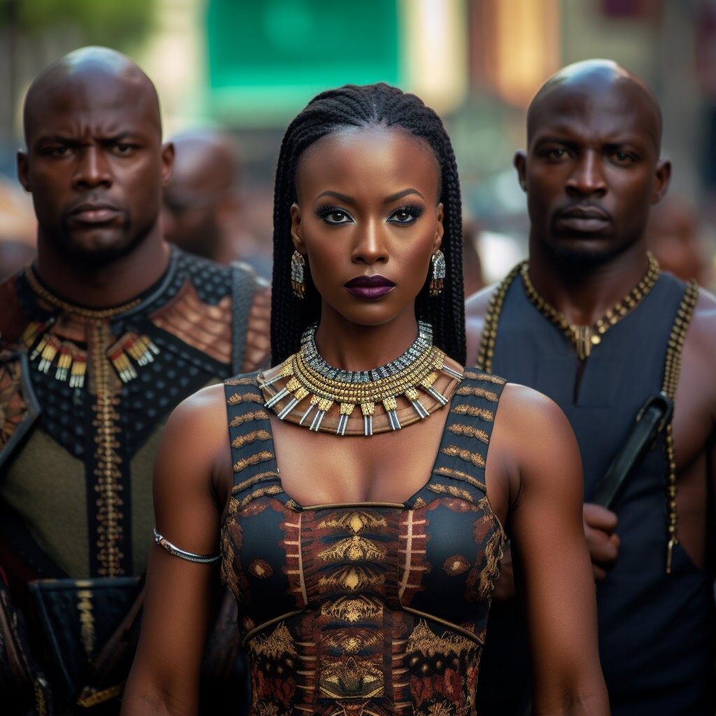 African Empress With Bodyguards - Etsy
