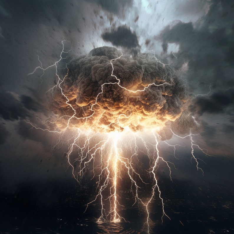 Raining Lightning - Etsy